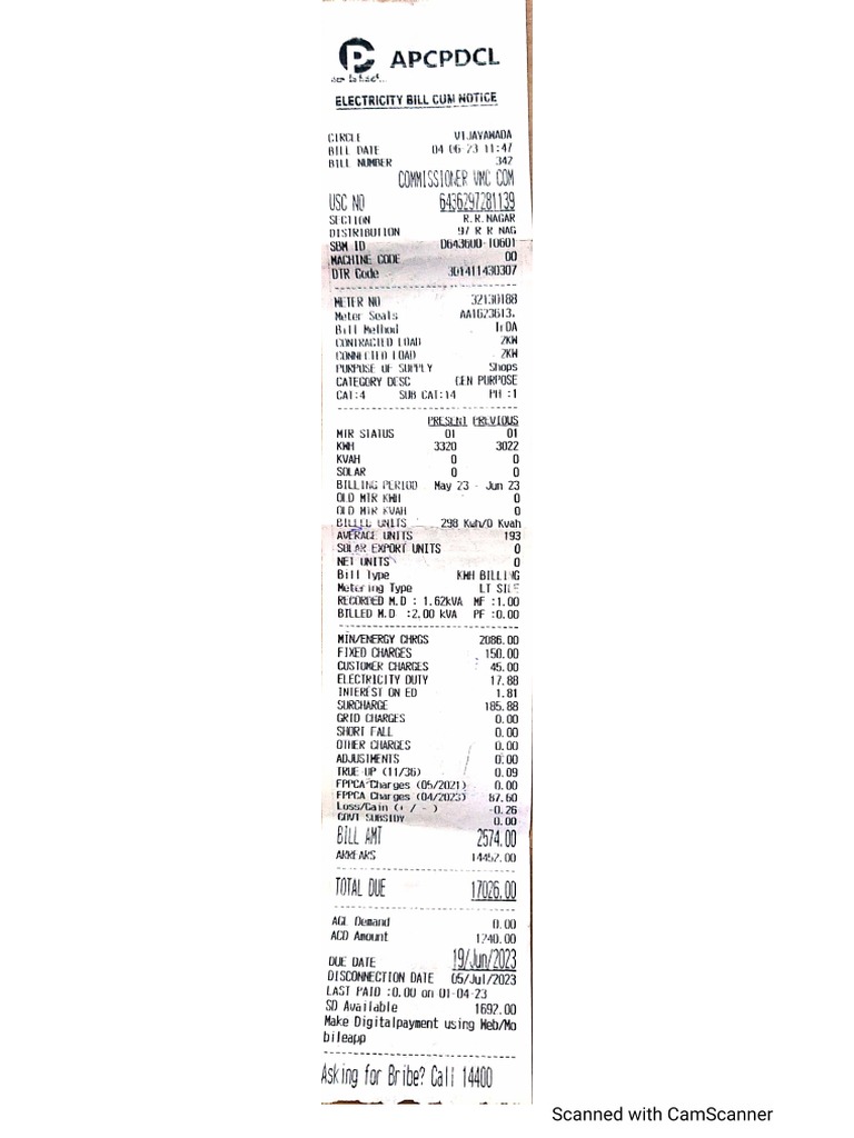 117 Current Bill Jun | PDF