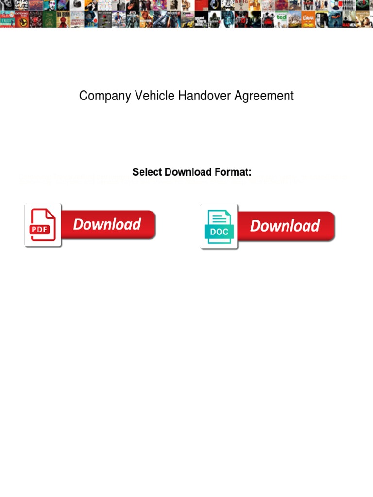 Company Vehicle Handover Agreement | PDF