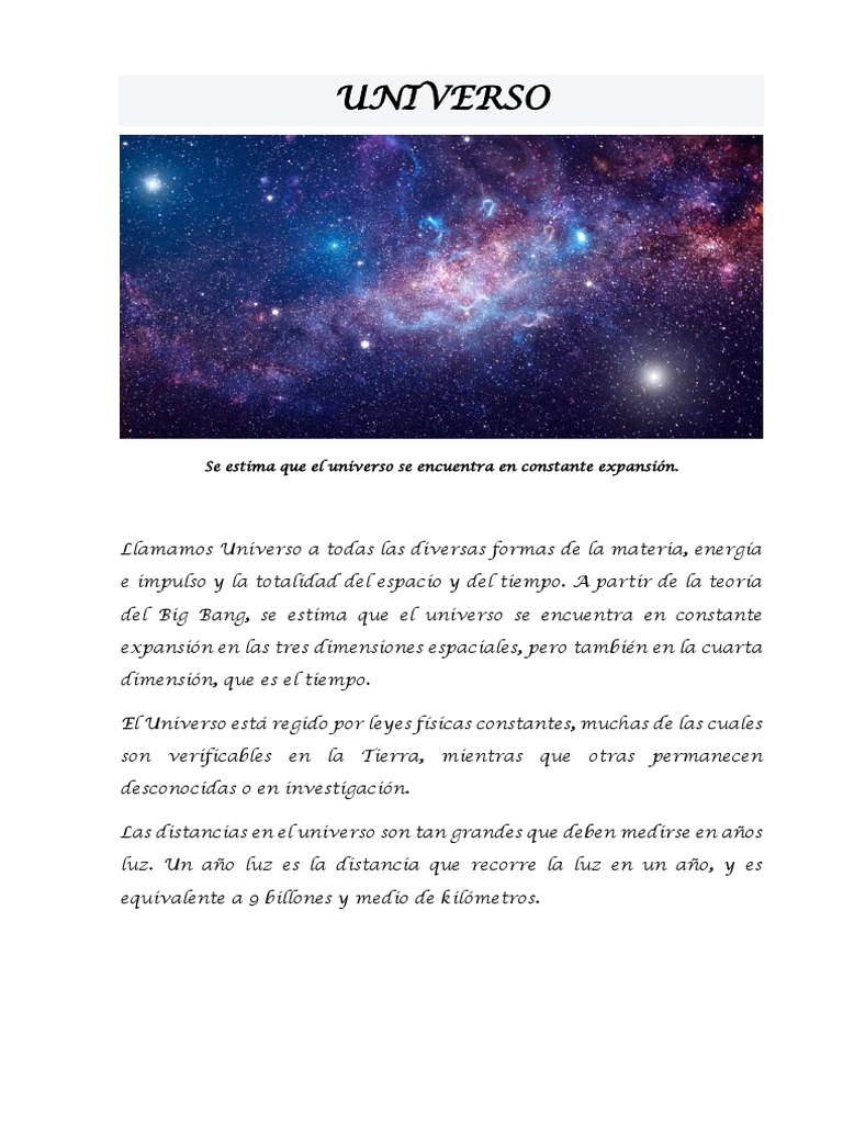 El Universo | PDF | Universo | Dom