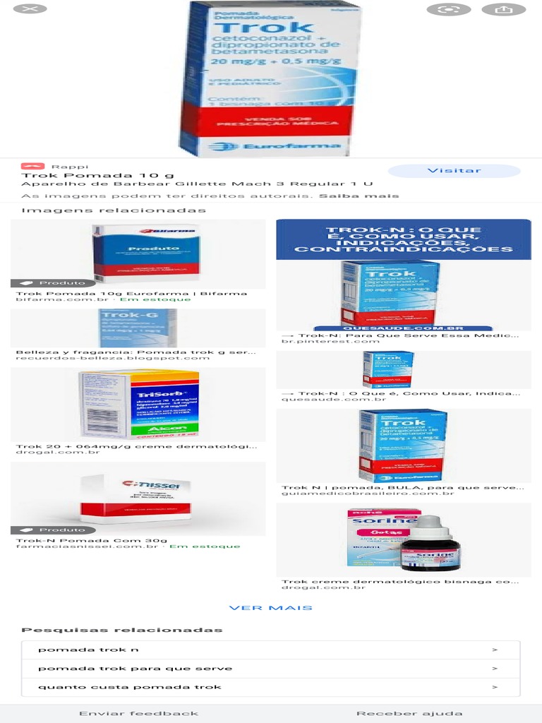Pomada Trok - Pesquisa Google | PDF