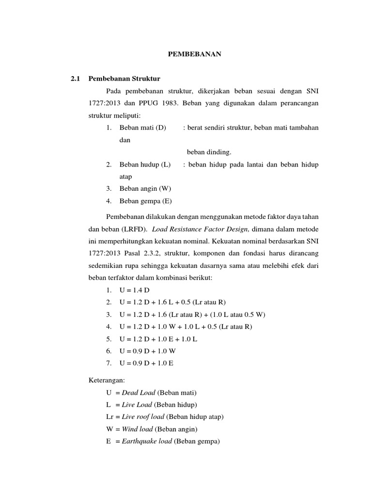 Pembebanan PDF | PDF | Metode & Bahan Ajar | Sains & Matematika