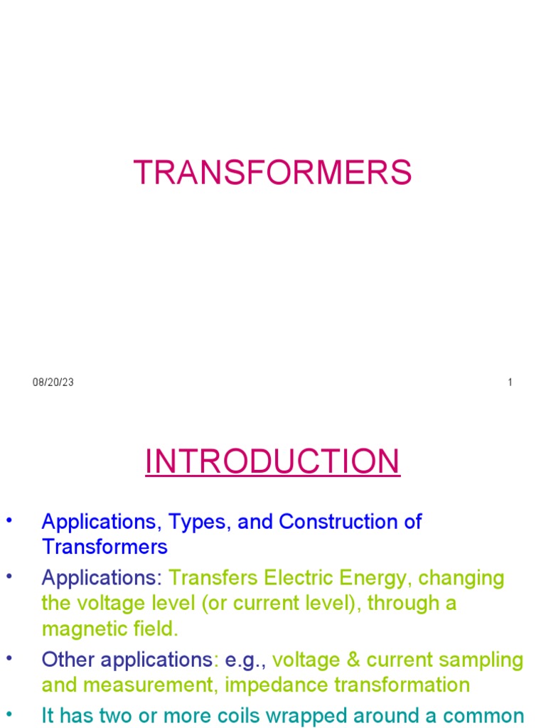 Transformer - My Slides | PDF