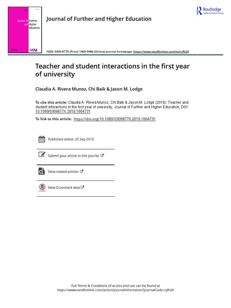 Interaction 1 | PDF | Teachers | Lecture