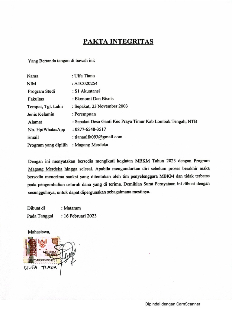 Fakta Integritas | PDF