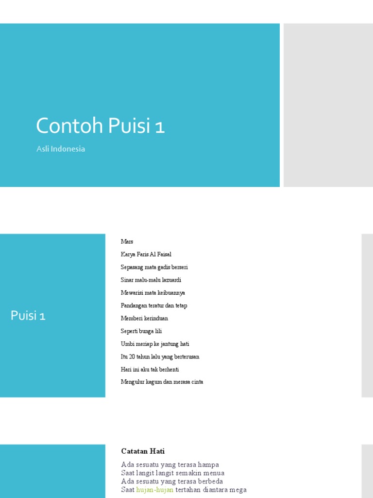 Puisi 1 | PDF