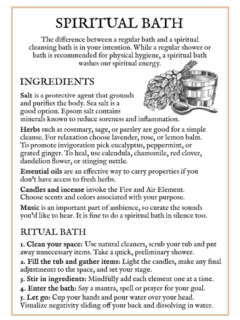 Spiritual Cleansing Bath Guide | PDF
