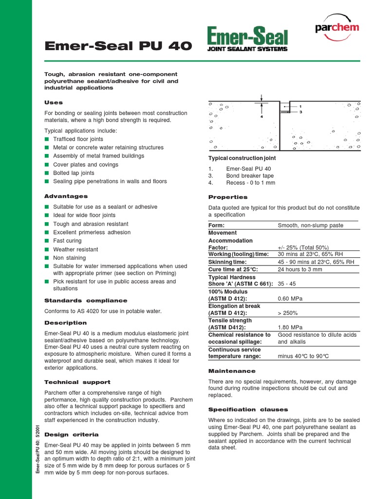 Emer-Seal PU 40 | PDF