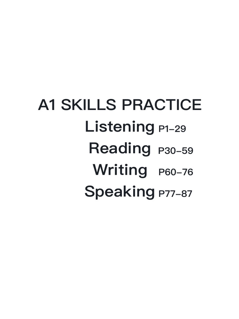 A1 English Listening Skills Practice | PDF | Vocabulary | Sports