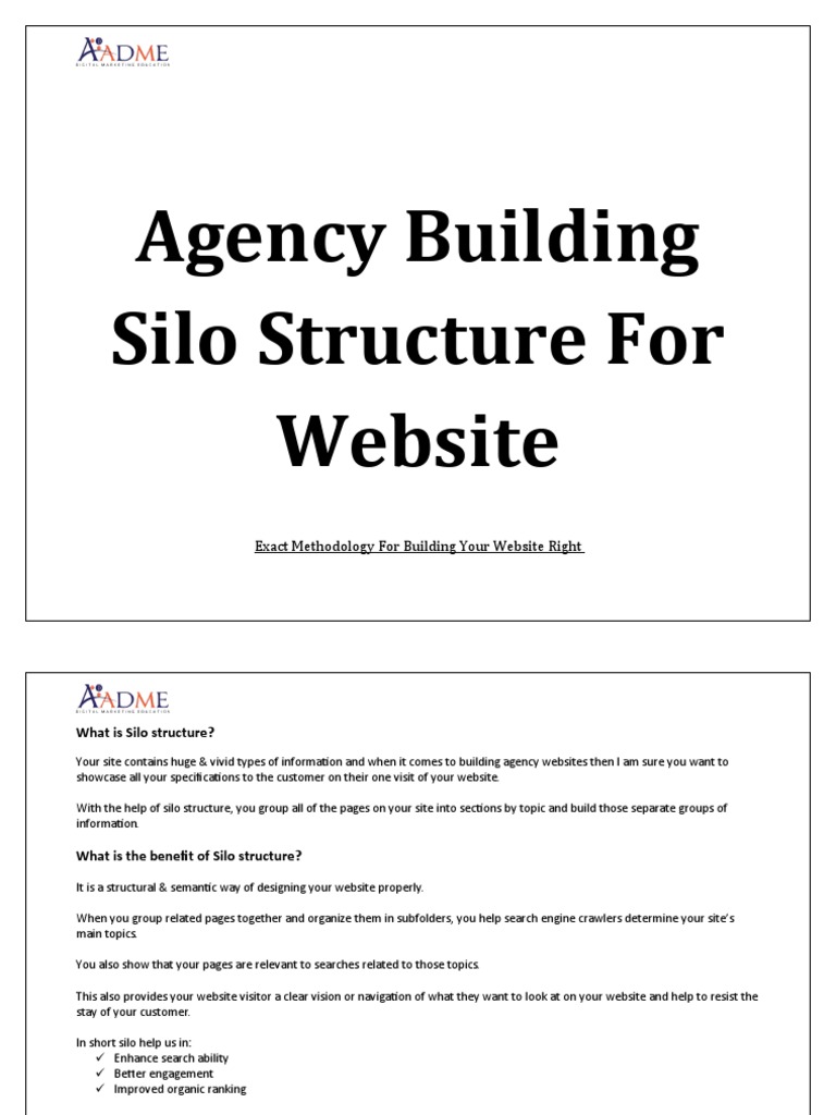 Silo Structure for Effective Websites | PDF | Search Engine ...