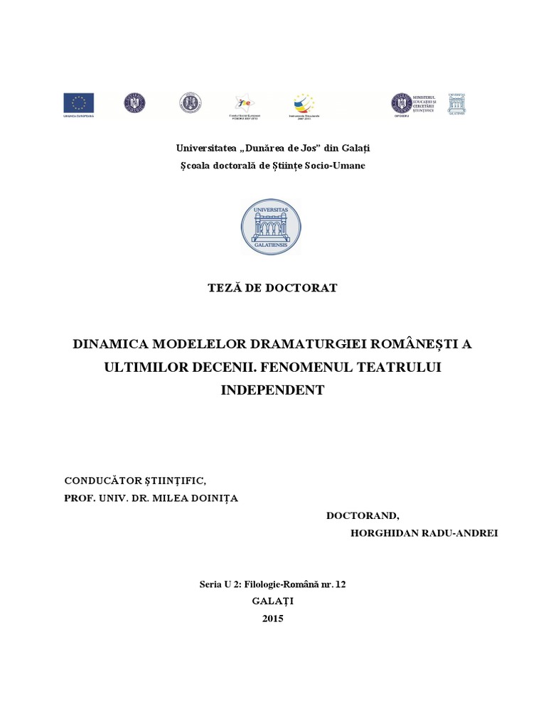 Rezumat Teza Doctorat Horghidan 2015 | PDF