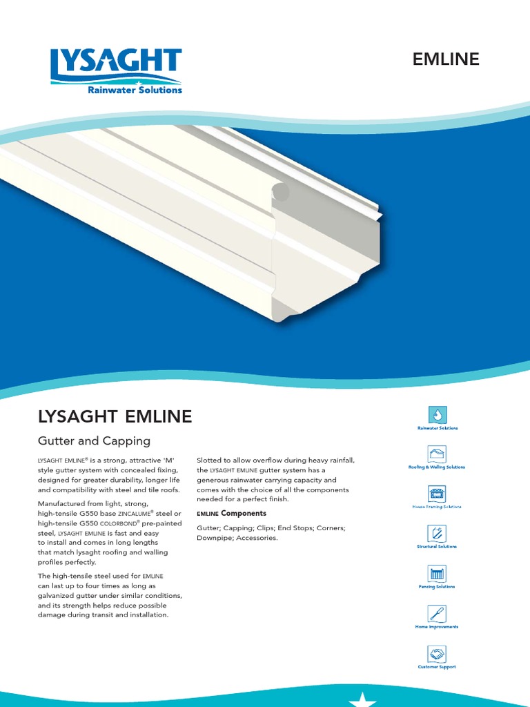 Emline Gutter and Capping | PDF | Roof | Building Engineering