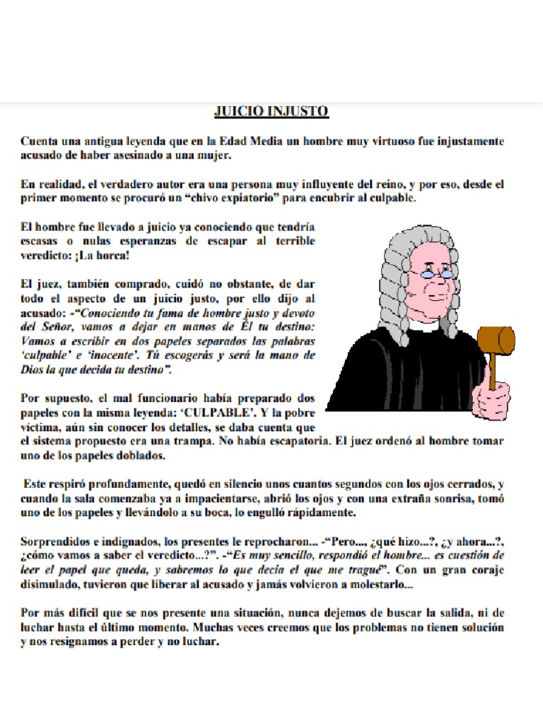 El Juicio Injusto | PDF
