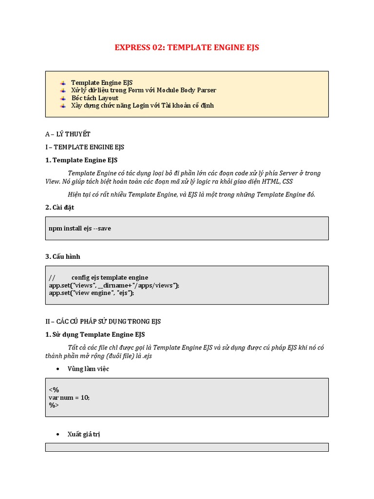 Template Engine Ejs Pdf
