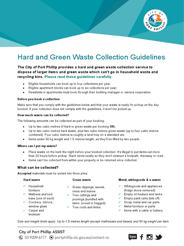 City of Port Phillip Hard Waste Guidelines | PDF