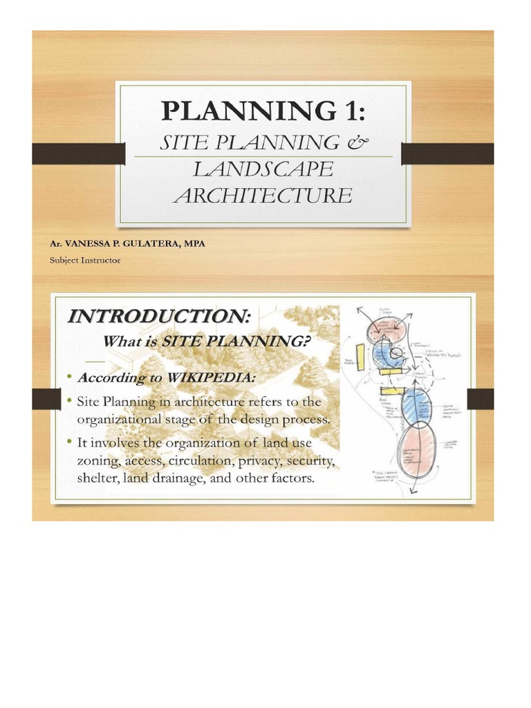 Architecture Planning 1 - Week 1 | PDF