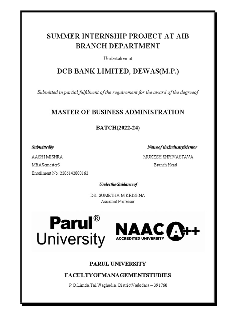 SIP REPORT-ASHI - Organized | PDF