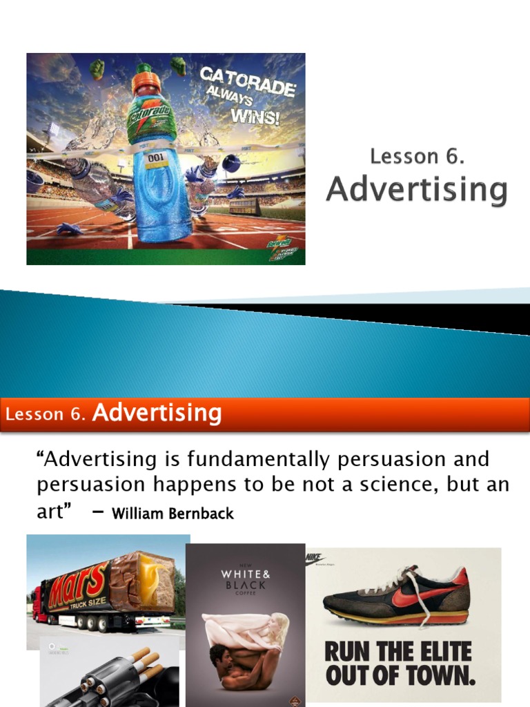 Lesson 6 - Advertising | PDF | Advertising | Billboard