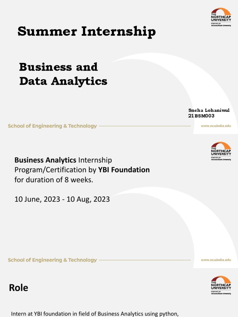 Sneha21bsm003 - Summer Internship | PDF