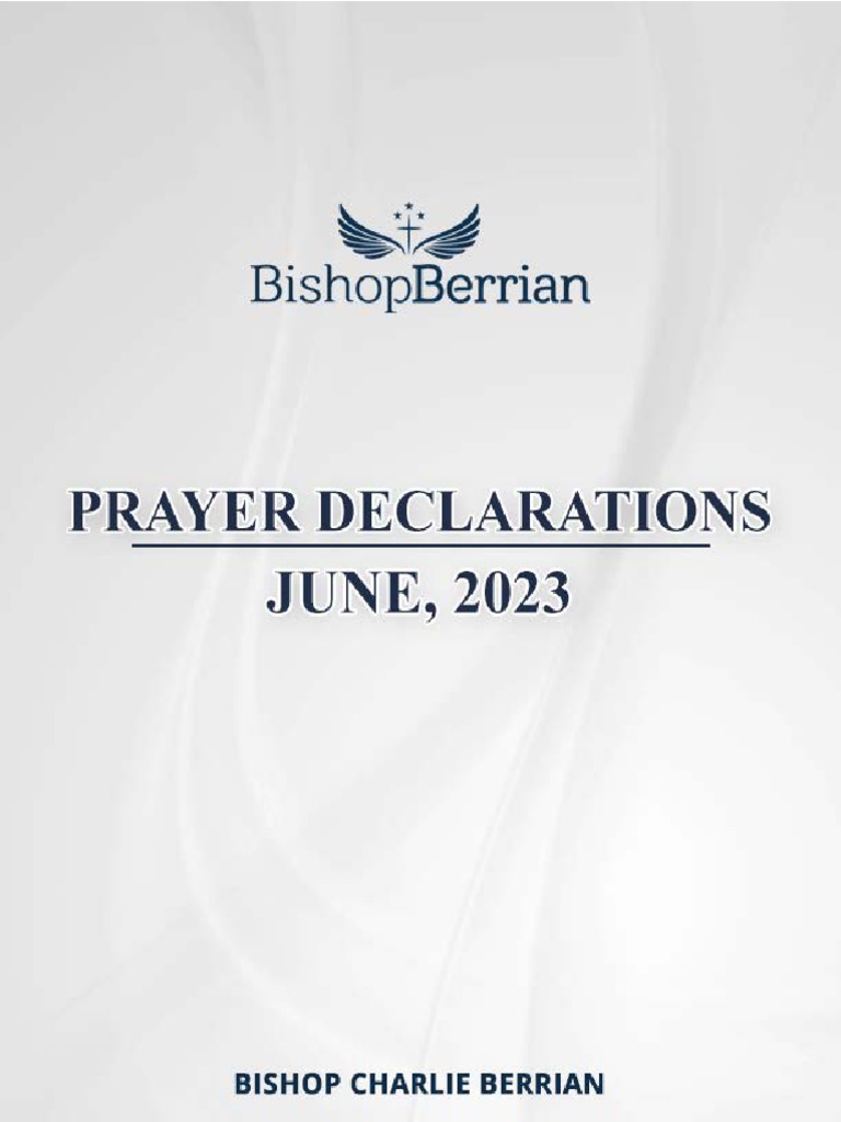 Prophetic+Prayer+Declarations+ +june,+2023 | PDF | Sports & Recreation ...