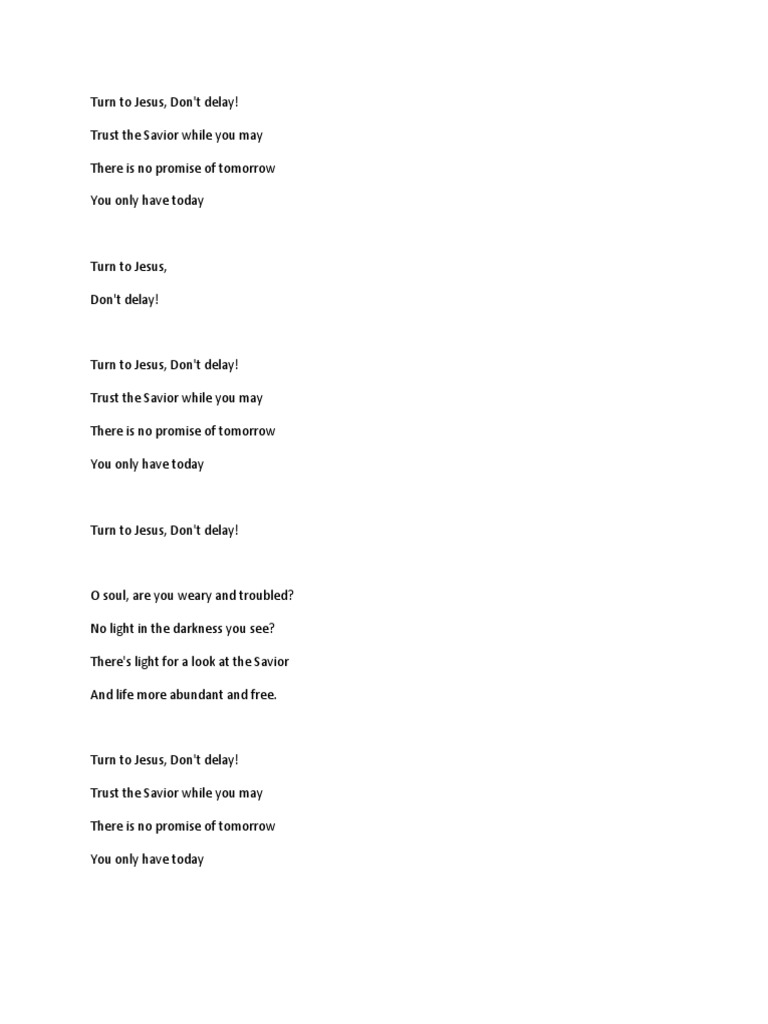 Turn To Jesus | PDF