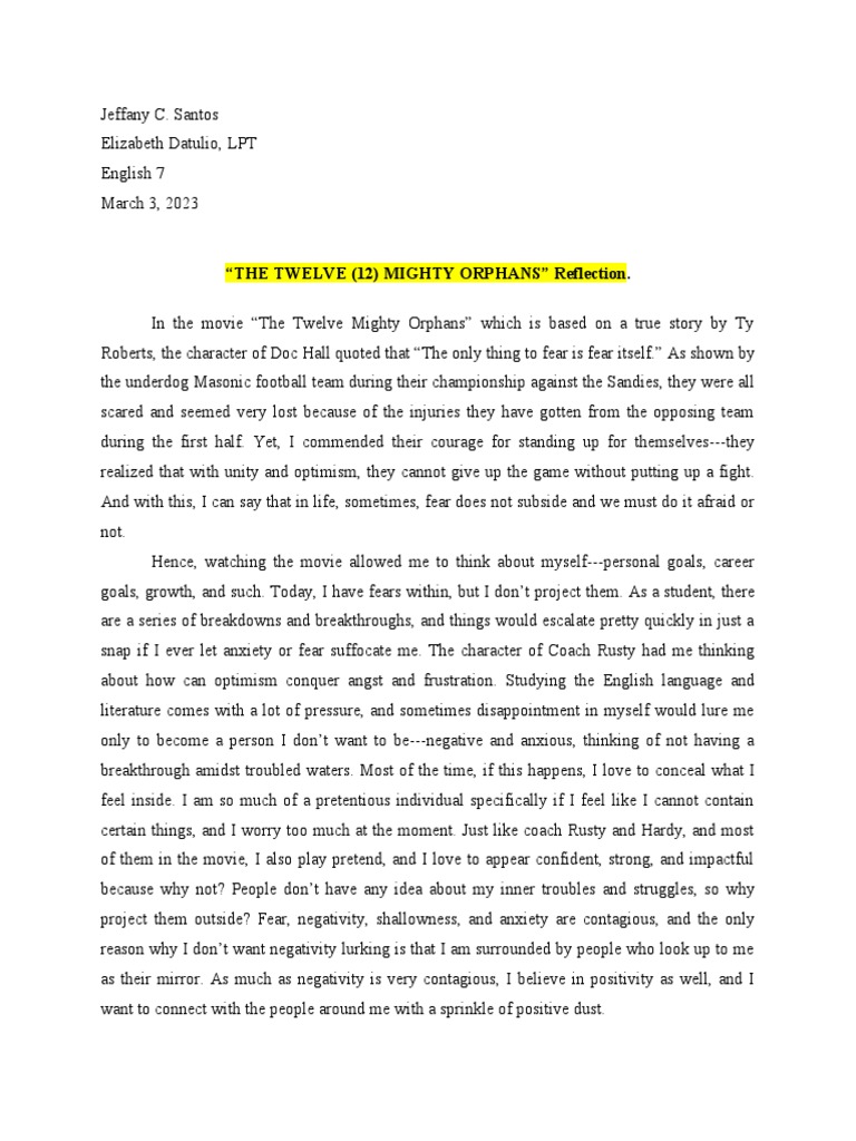 The Twelve Mighty Orphans | PDF