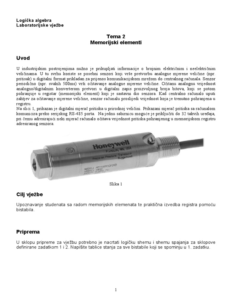 1261-Vjezba 2 (Bistabili) | PDF