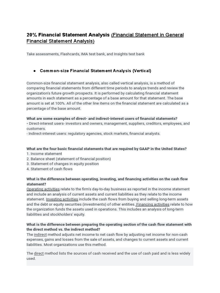 A1 General Financial Statement Analysis Pdf
