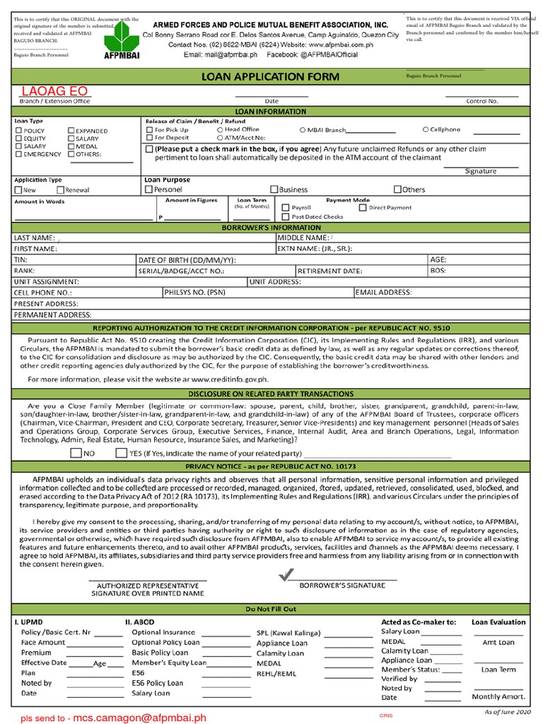 AFPMBAI_Loan_Application_Form_2020_2 (10) | PDF