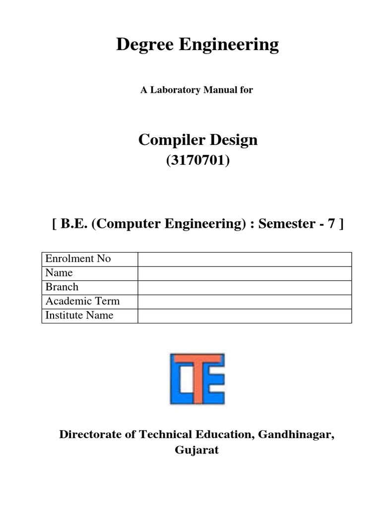 CompilerDesign Lab Manual | PDF | Parsing | Compiler