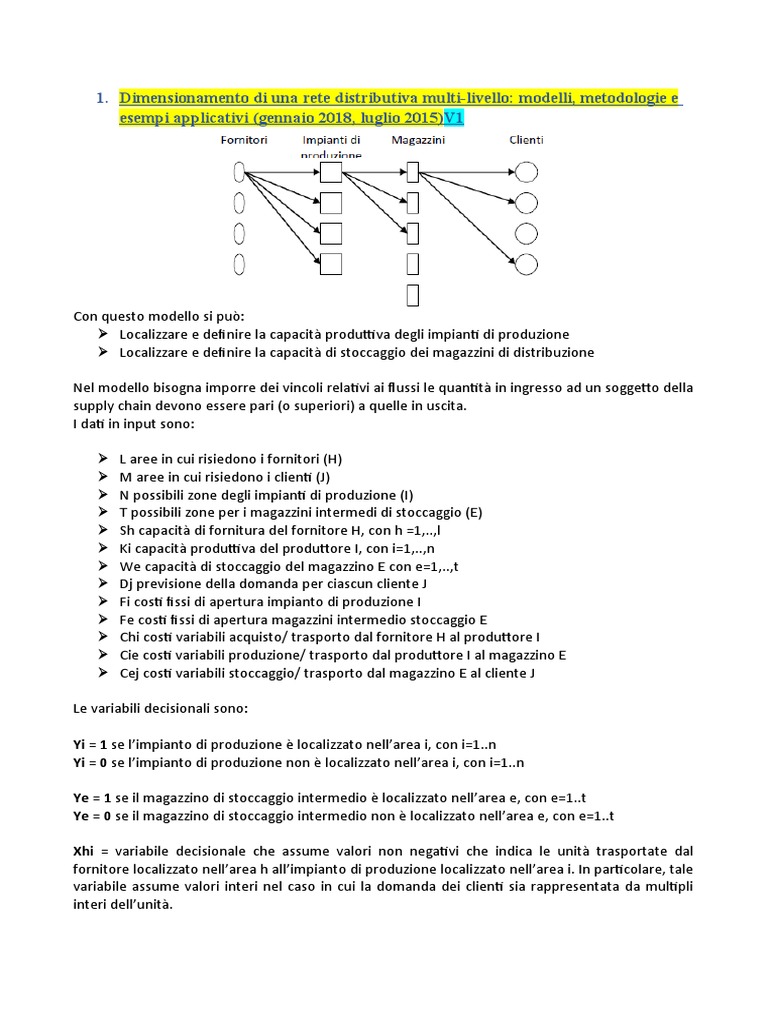 Domande Riepilogo SISTEMI LOGISTICI INTEGRATI | PDF