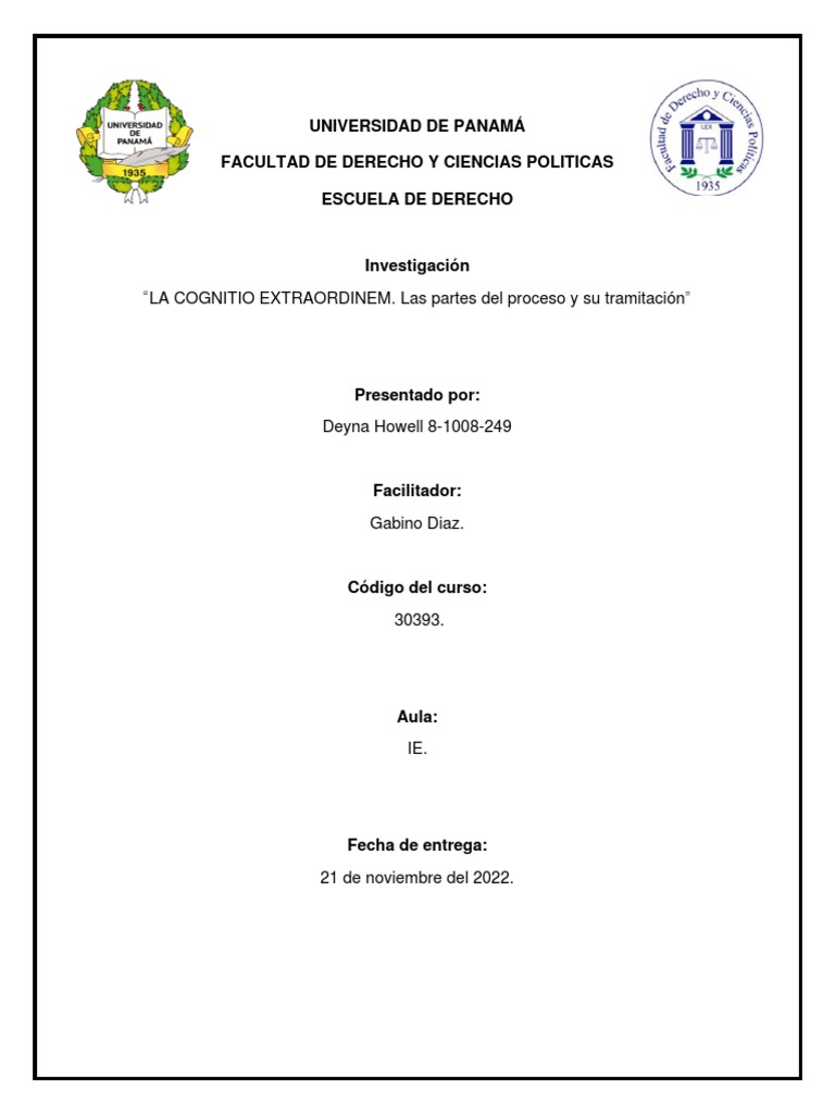 Cognitio Extraordiem | PDF | Demanda judicial | Sentencia (ley)