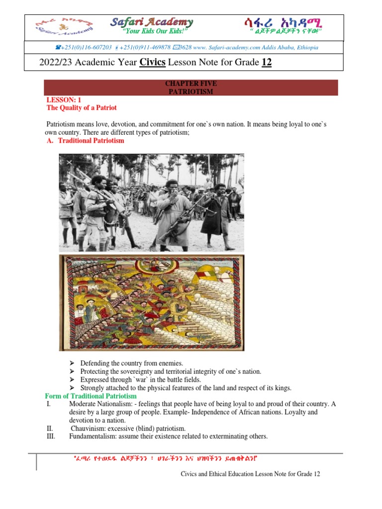 Civics Lesson Note For Grade 12 (5 and 6) | PDF | Hutu | Rwandan Genocide