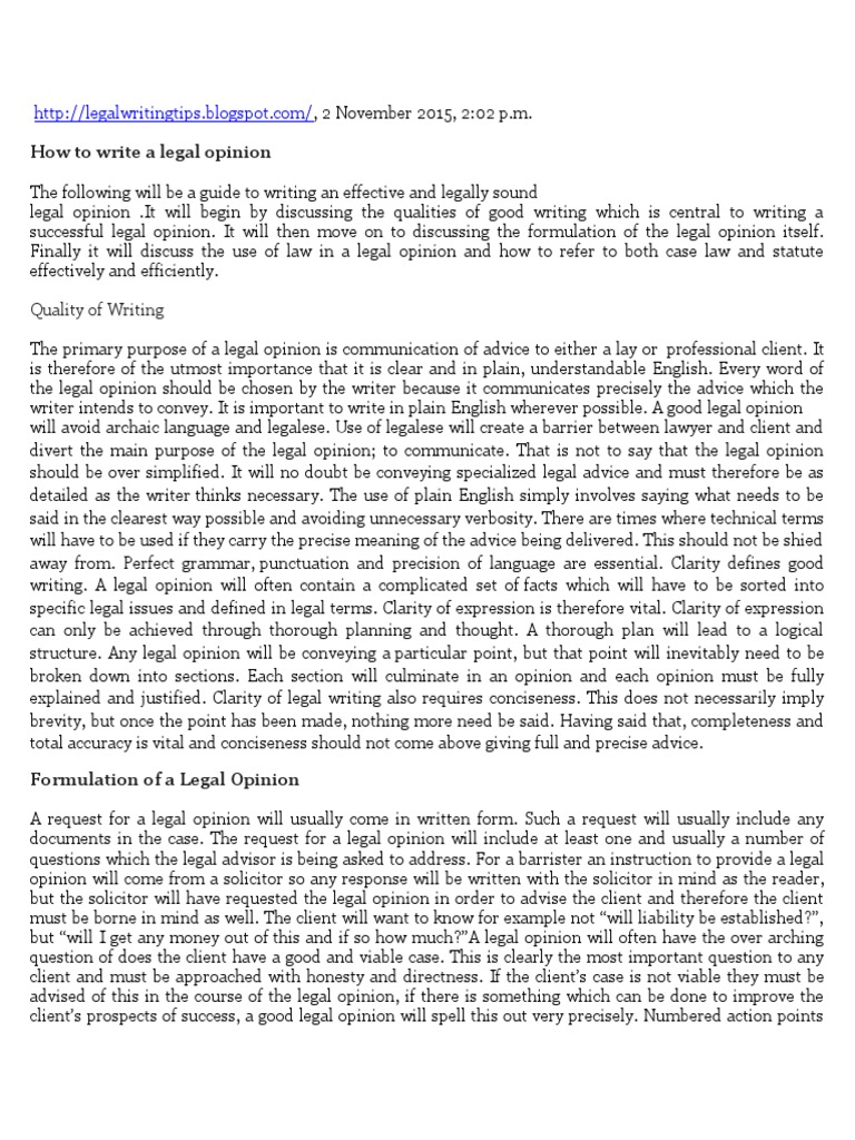 Fundamentals of Legal Writing | PDF