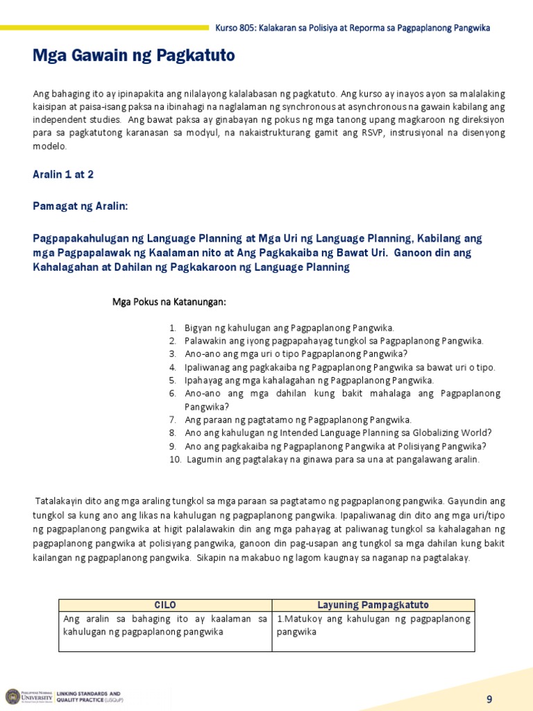 Aralin1-2fil 805 | PDF