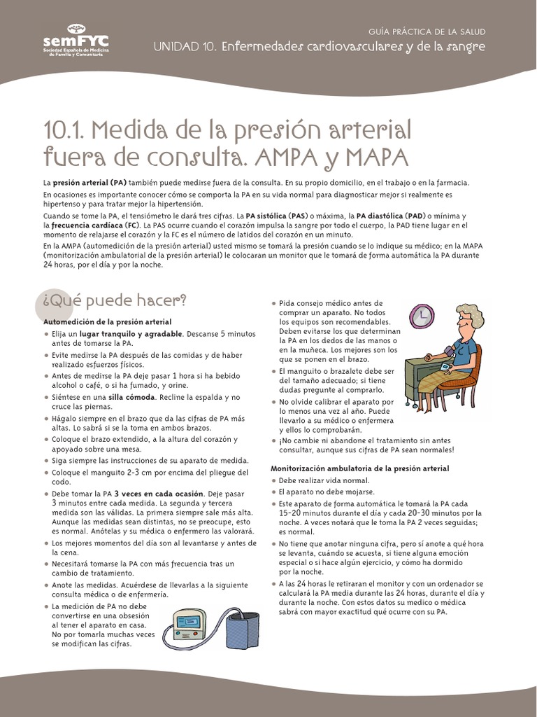 10.1. Medida de La Presión Arterial Fuera de Consulta. AMPA y MAPA | PDF