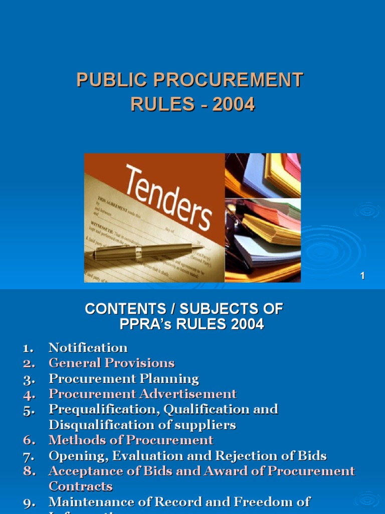PPRA Rules | PDF | Finance & Money Management | Law