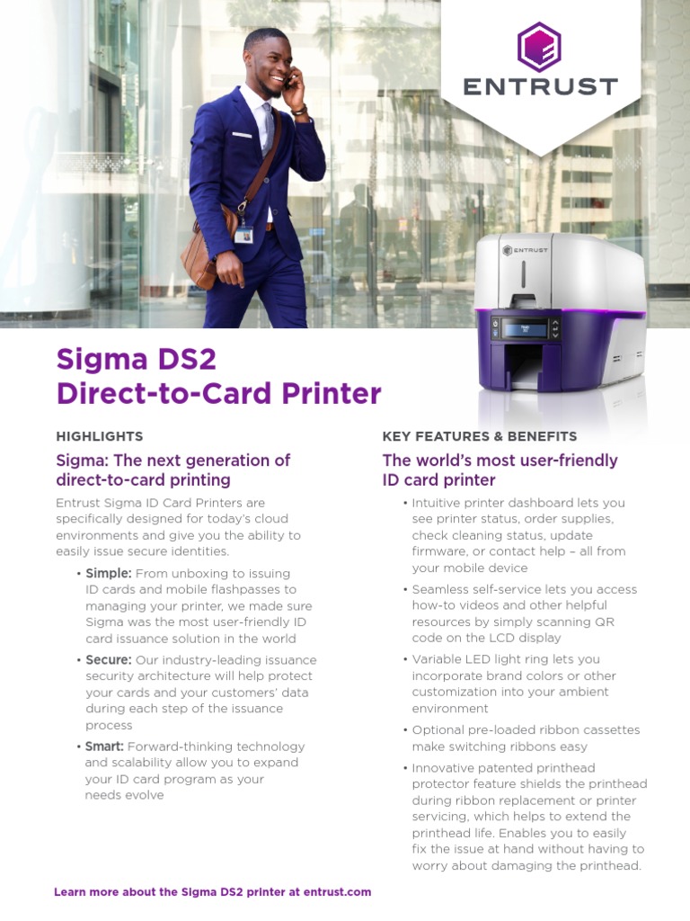 Sigma DS2 Direct to Card Printer - Data Sheet | PDF