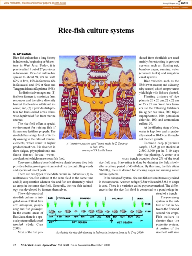 Rice Fish Culture System | PDF