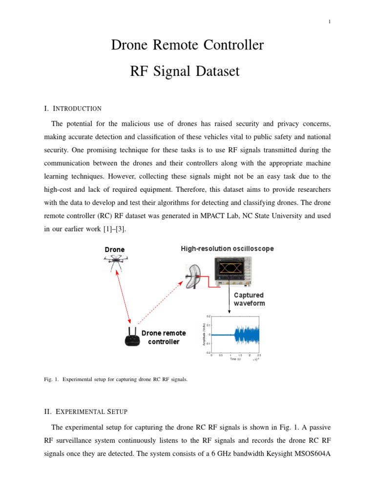 DroneRC RF Dataset | PDF