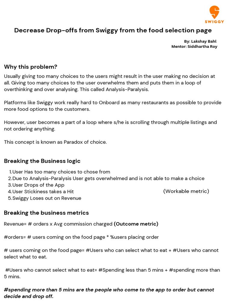 Swiggy | PDF | Menu | Meal