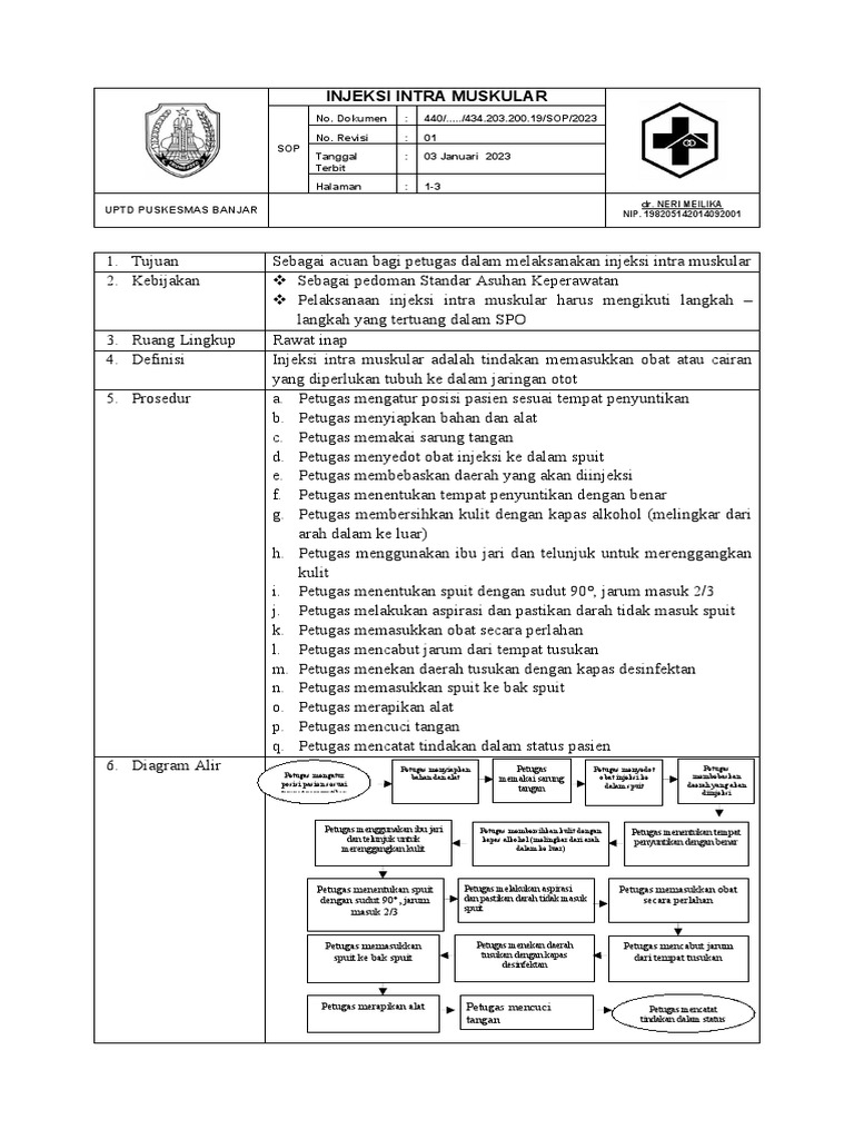 Sop - Injeksi Im | PDF