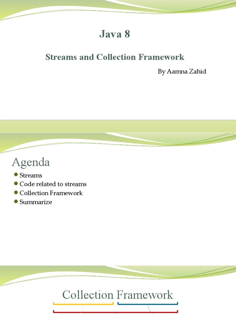 Streams And Collection Framework In Java Pdf Interface Computing Queue Abstract Data Type