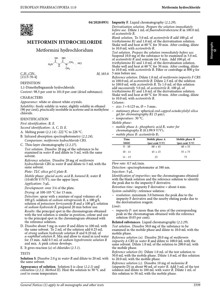 Metformin | PDF | Chromatography | Thin Layer Chromatography