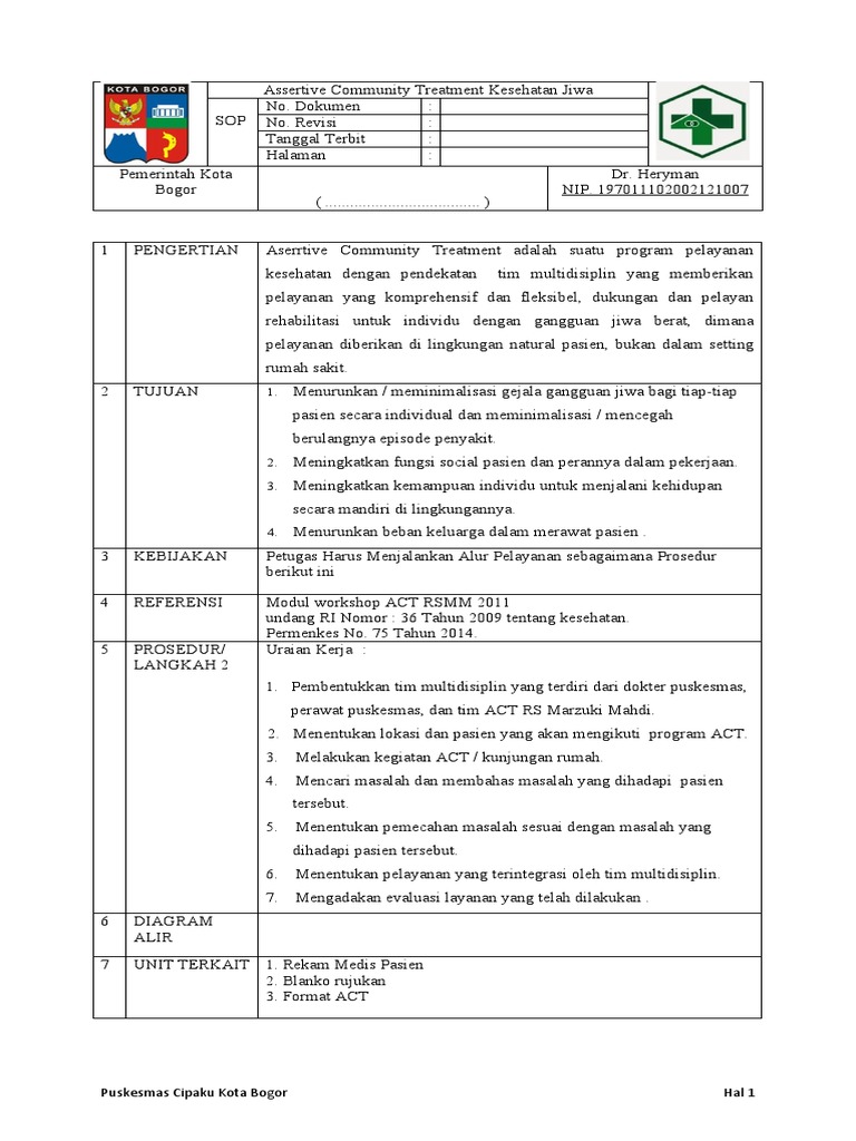 SOP Act Jiwa | PDF