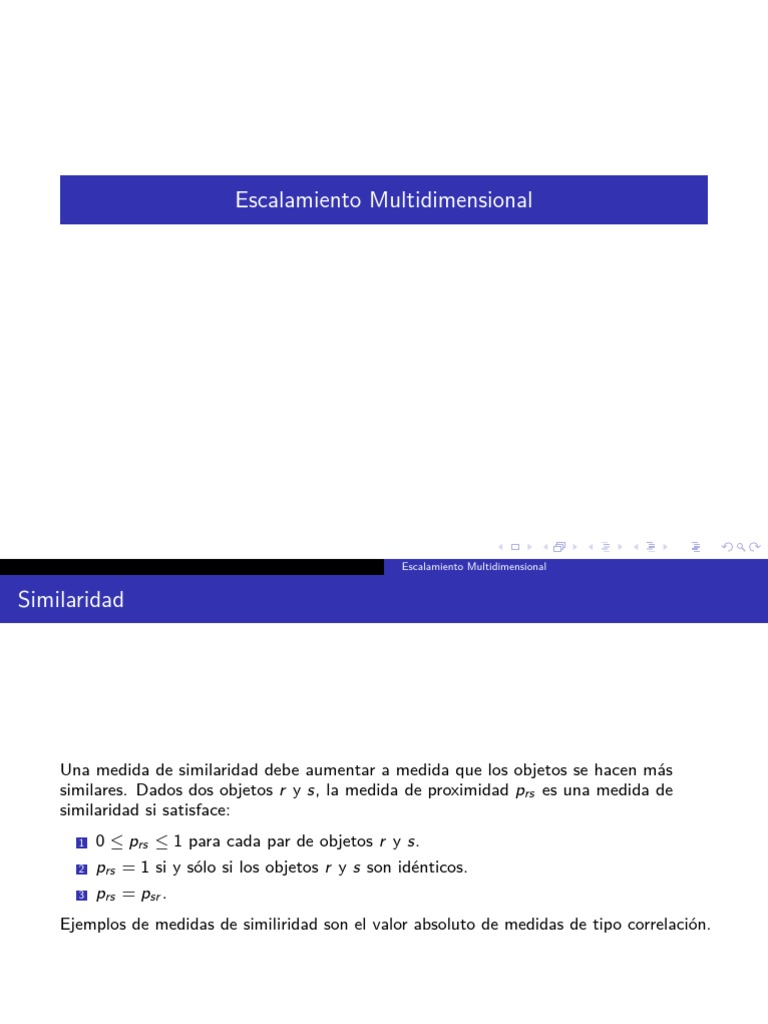 Escalamiento Multidimensional | PDF | Matriz (Matemáticas) | Valores propios y vectores propios