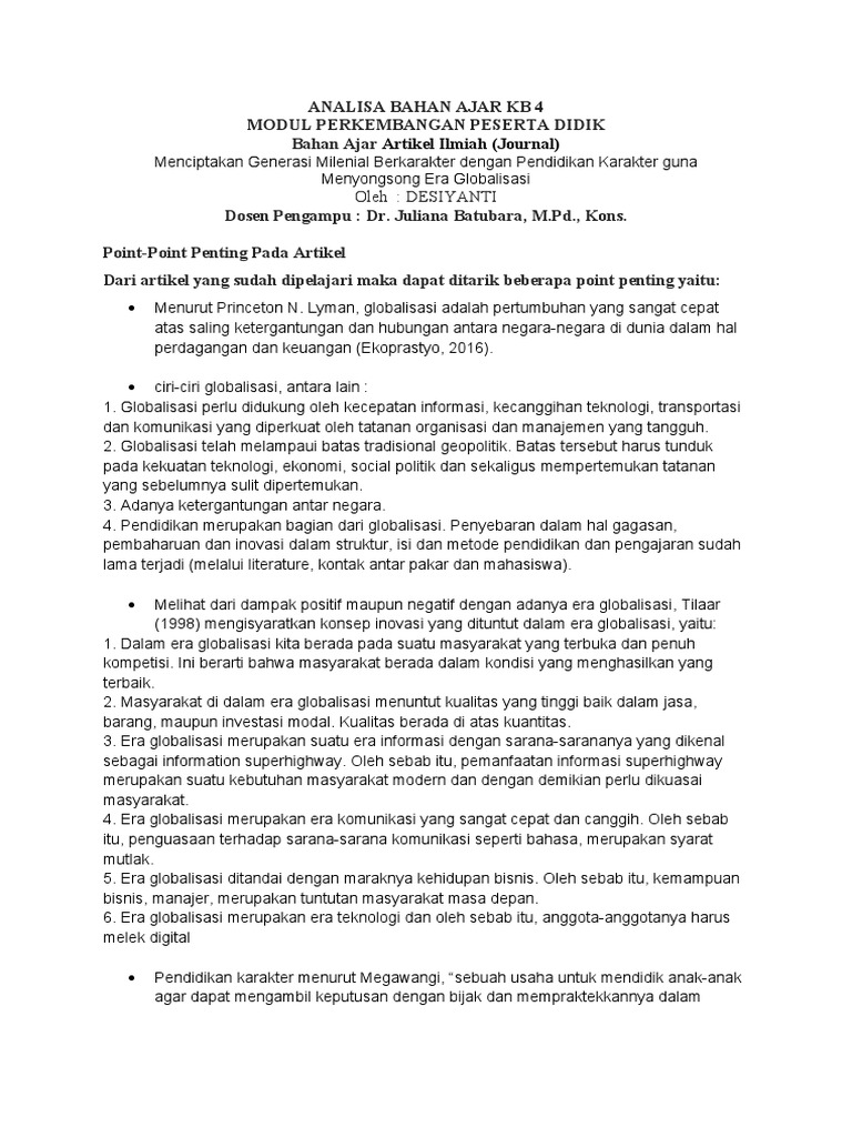 Analisa Modul 4 KB 4 | PDF