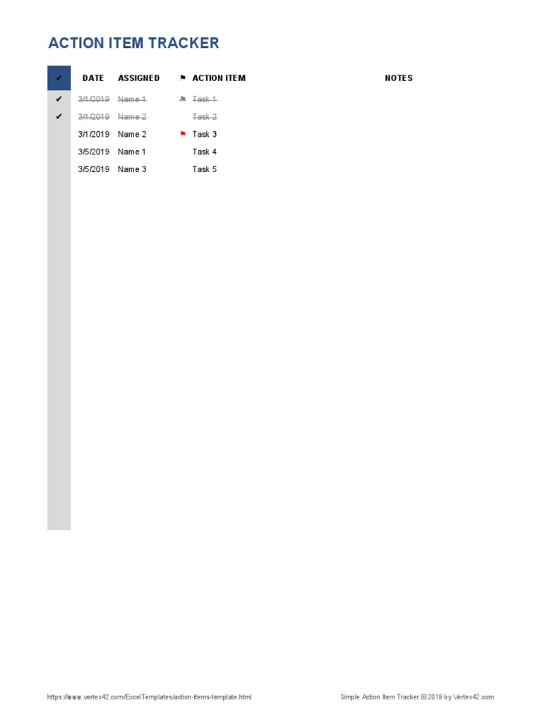 Action Item Tracker | PDF