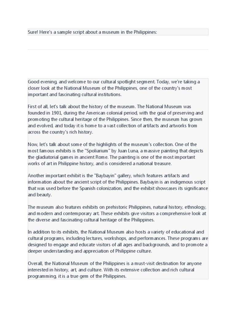 Script for g9 Reporting Phil 1history | PDF