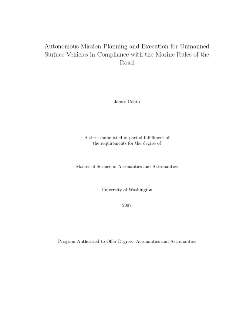 Autonomous Mission Planning and Execution For Unmanned (PDFDrive) | PDF