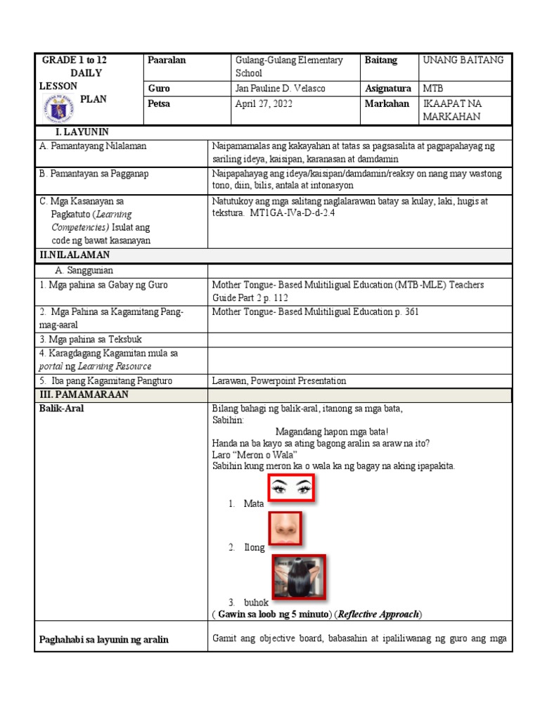 MTB Cot 1 2021 2022 | PDF